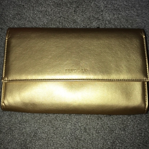 Pandora | Bags | Pandora Gold Clutch | Poshmark